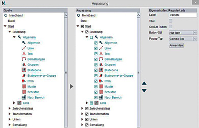 M4 DRAFTING Benutzerschnittstelle