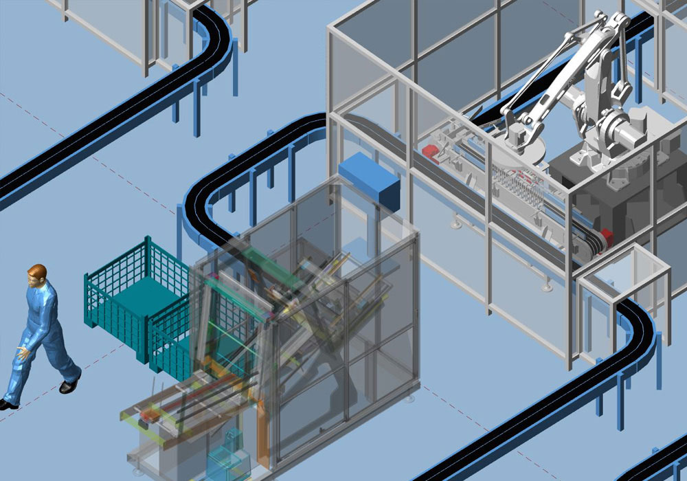 3D Fabrikplanungssoftware - Planen Sie Ihre Fabrik in 3D mit M4 PLANT