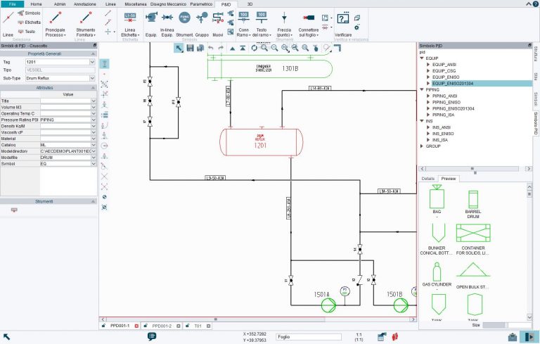 Software P&ID per diagrammi di flusso intelligenti - M4 PLANT