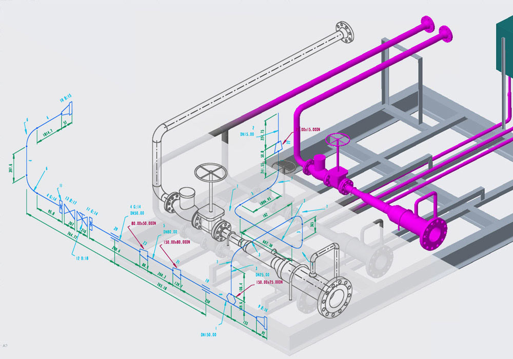 Rohrleitungs Isometrien F r Solidworks Rohrleitungsisometrie Software